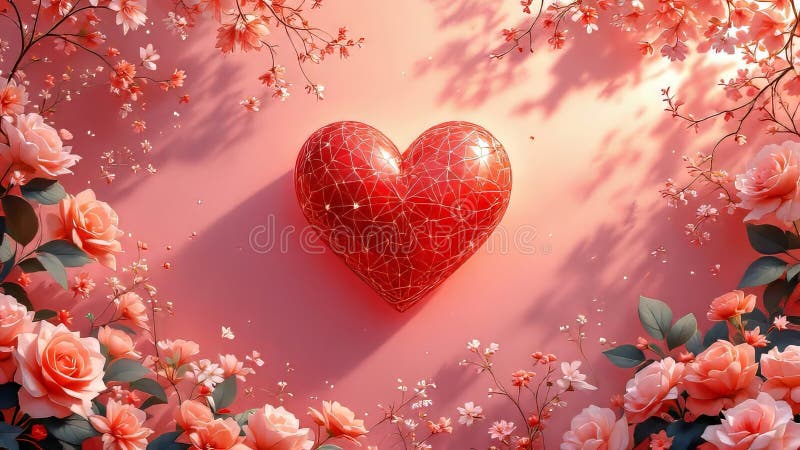 Modern Low Poly Heart Logo Design Template Romantic Celebratory and ...