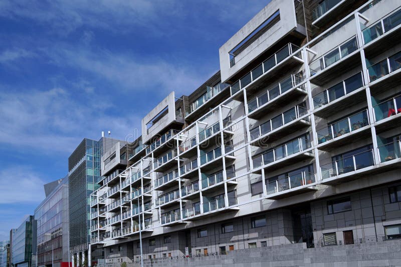 Modern Low-rise Apartment Building Stock Photo - Image of facade ...