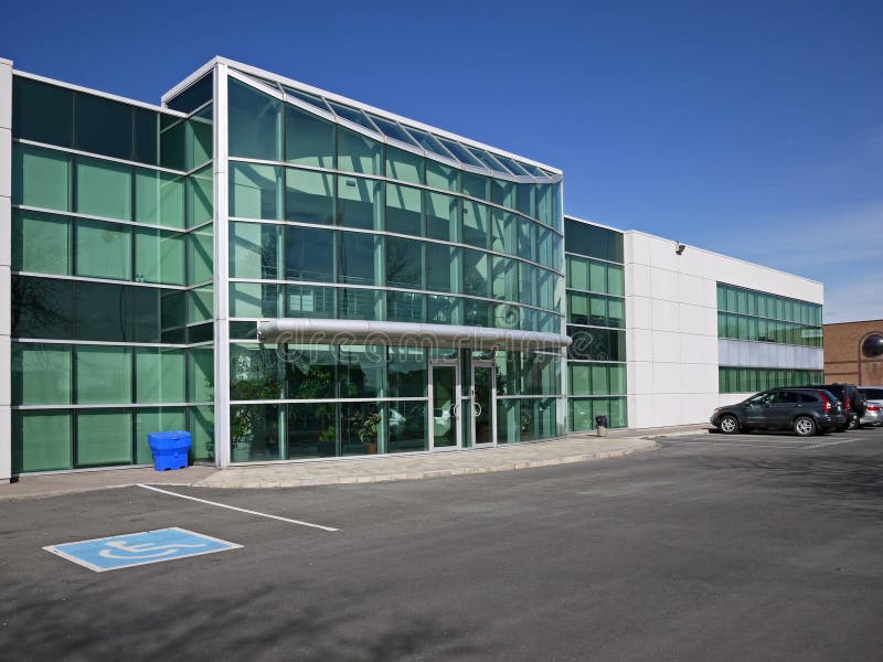 Modern Low Rise Office Building Stock Image - Image of suburban ...