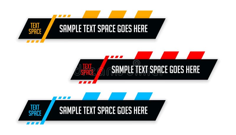 Modern Lower Third Display Bar Banner for Tv Broadcasts Stock Vector ...