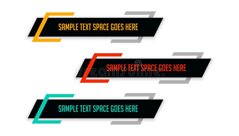 Modern Lower Third News Header Banner in Collection Stock Illustration ...