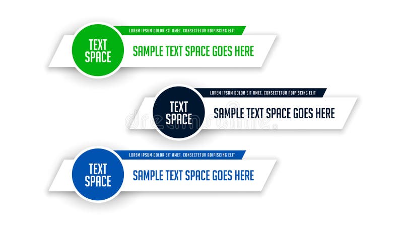 Modern Lower Third Text Screen Banner for Media Report Stock Vector ...