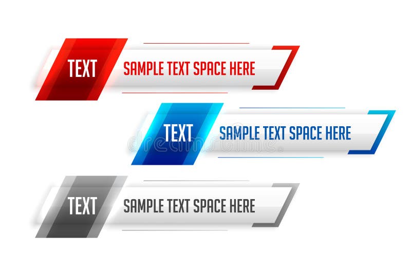 Modern Lower Third Text Space Banner for Business Presentation Stock ...