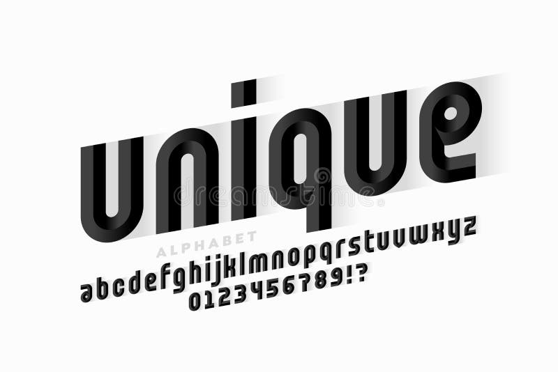 Modern Lowercase Style Font Stock Vector - Illustration of alphabet ...