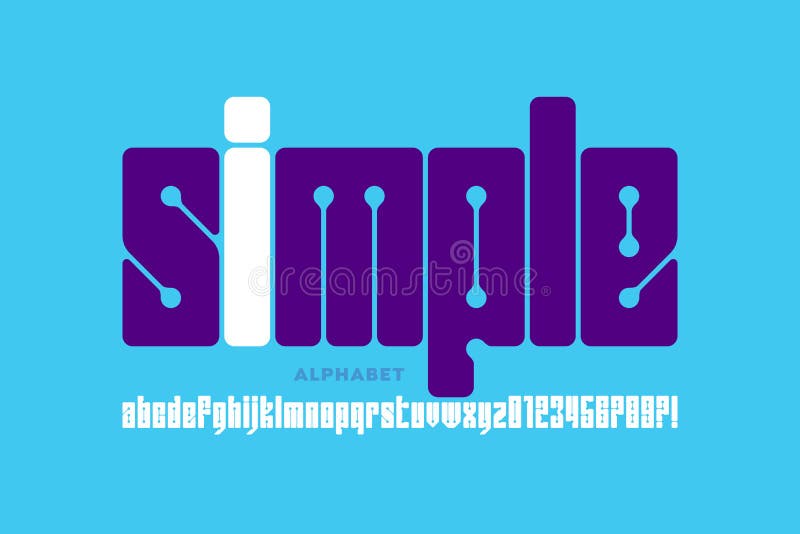 Modern Lowercase Style Font Stock Vector - Illustration of alphabet ...