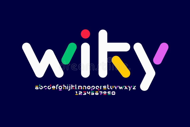 Modern Lowercase 3d Style Font Design Stock Vector - Illustration of ...