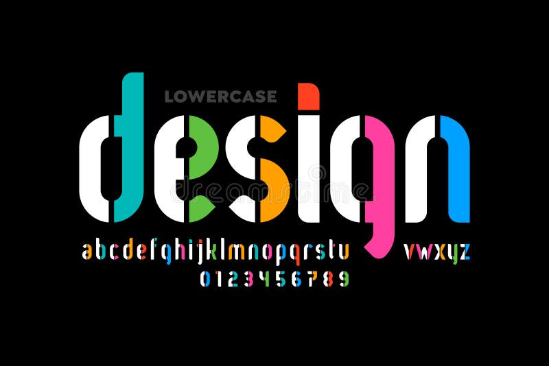 Modern Lowercase Style Font Stock Vector - Illustration of design ...