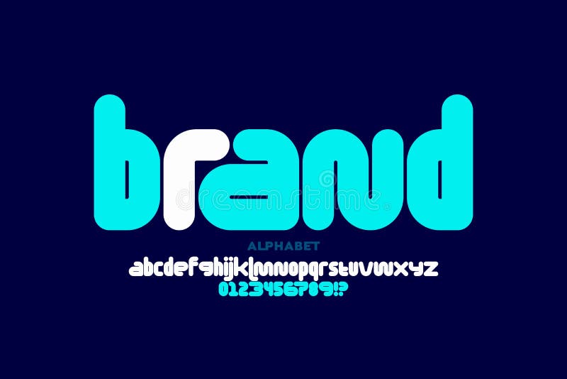 Modern Lowercase 3d Style Font Design Stock Vector - Illustration of ...