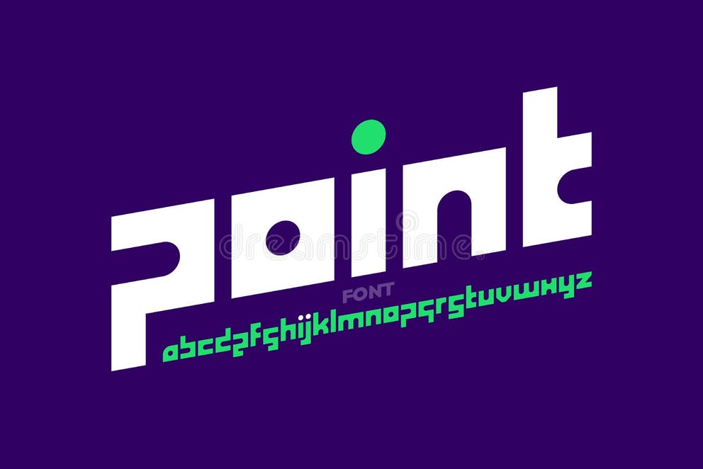 Modern Lowercase Style Font Design Stock Vector - Illustration of point ...