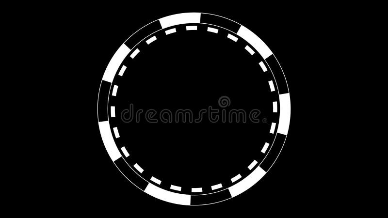 Modern Luminous Preloader, White Circular Progress Loading Bar. 3D Animation Stock Illustration ...