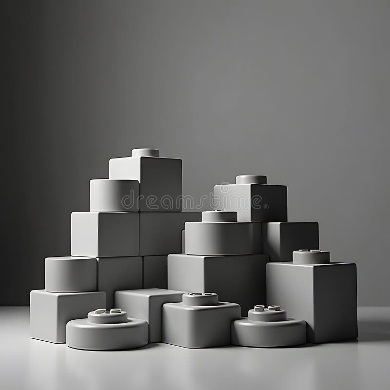 Modern and Luxurious Building Blocks Studio Set Stock Illustration ...