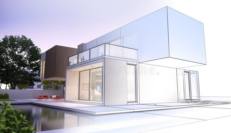 Modern Luxurious Home Project Evolution Stock Illustration ...
