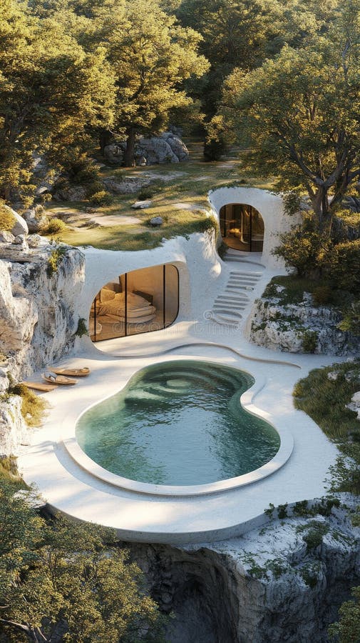 A Modern Luxurious House Nestled in a Natural Environment Features ...