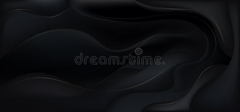 Modern Luxury Abstract 3D Elegant Black Gradient Wave Shape Layered ...