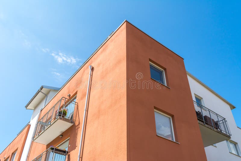 Modern Luxury Apartment Building Blue Sky Facade Home Residential ...
