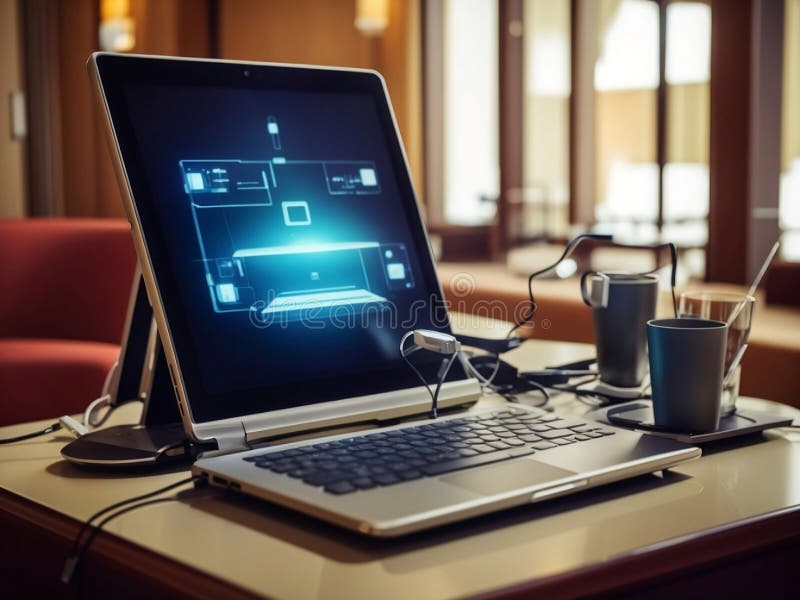 Modern Luxury: Capturing Hotel Technology Stock Illustration ...