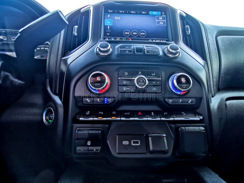 Modern Luxury Car Ac Control Panel Stock Image - Image of design ...