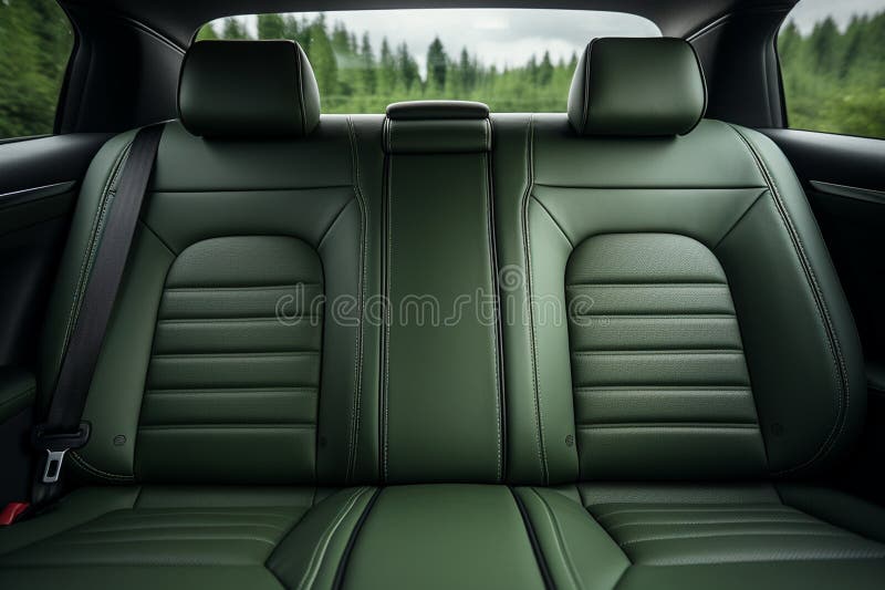 Modern Luxury Car Interior. Leather Seats. Car Detailing Stock ...