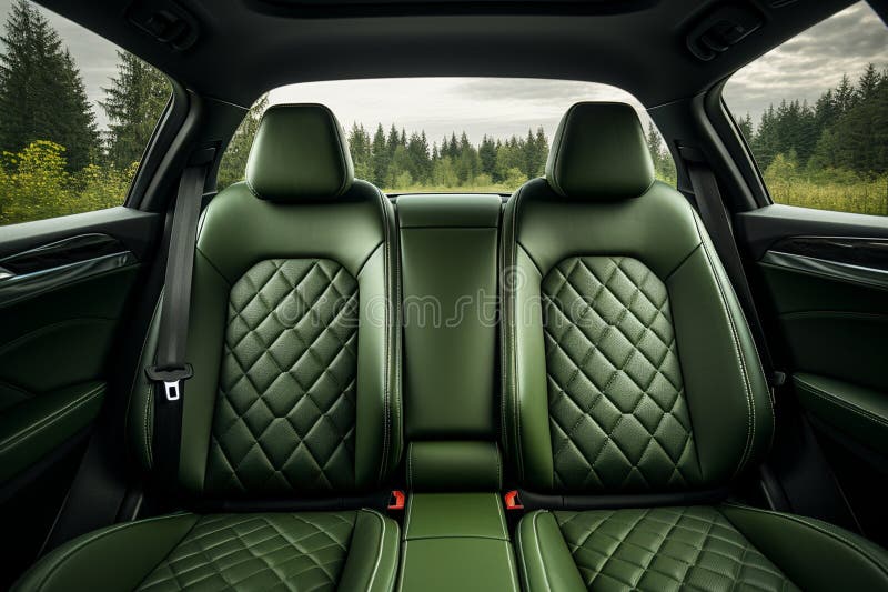 Modern Luxury Car Interior. Leather Seats. Car Detailing Stock ...