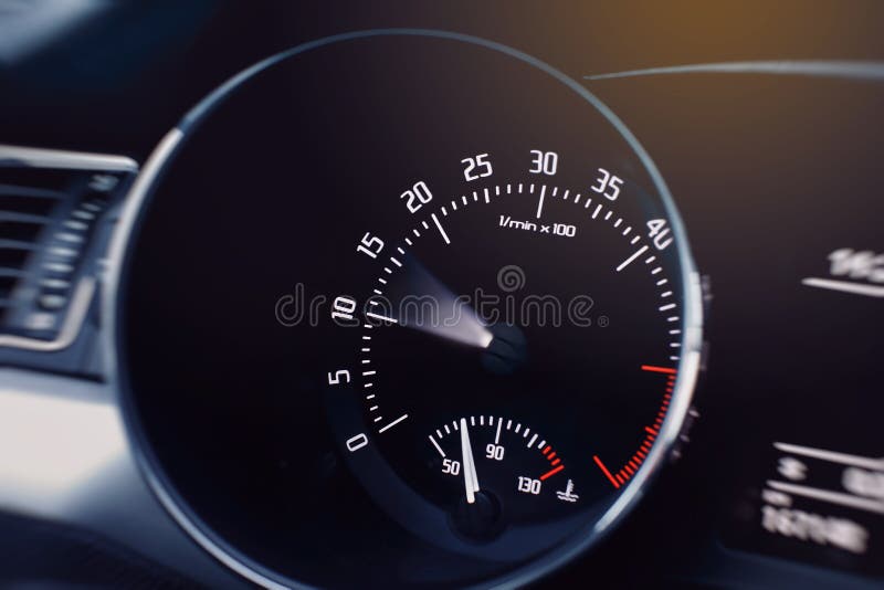Car Dashboard. Accelerating. Speedometer, Display. Stock Photo - Image ...