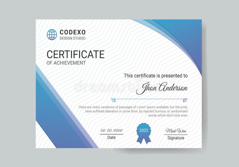 Modern Luxury Certificate Template Design Premium Stock Illustration ...