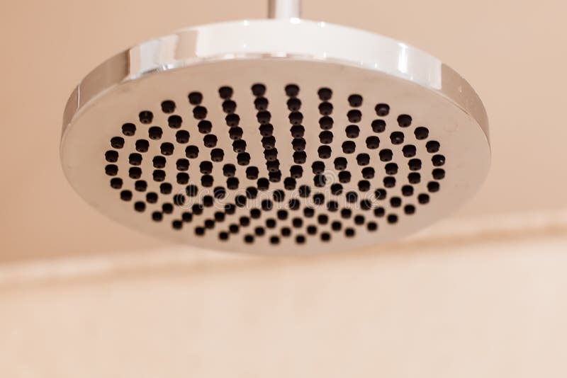 Modern Luxury Chrome Shower Diffuser Stock Image - Image of family ...