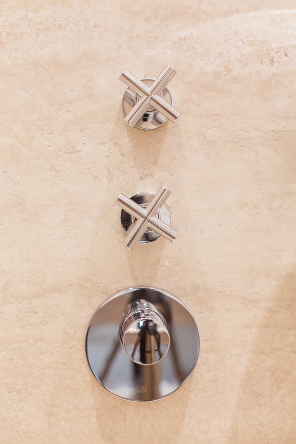 Modern Luxury Chrome Shower Tap Stock Image - Image of equipment, hotel ...