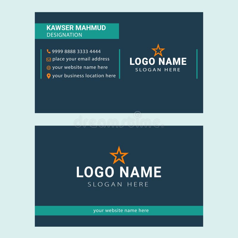 Corporate Modern and Professional Business Card Design Template Vector ...