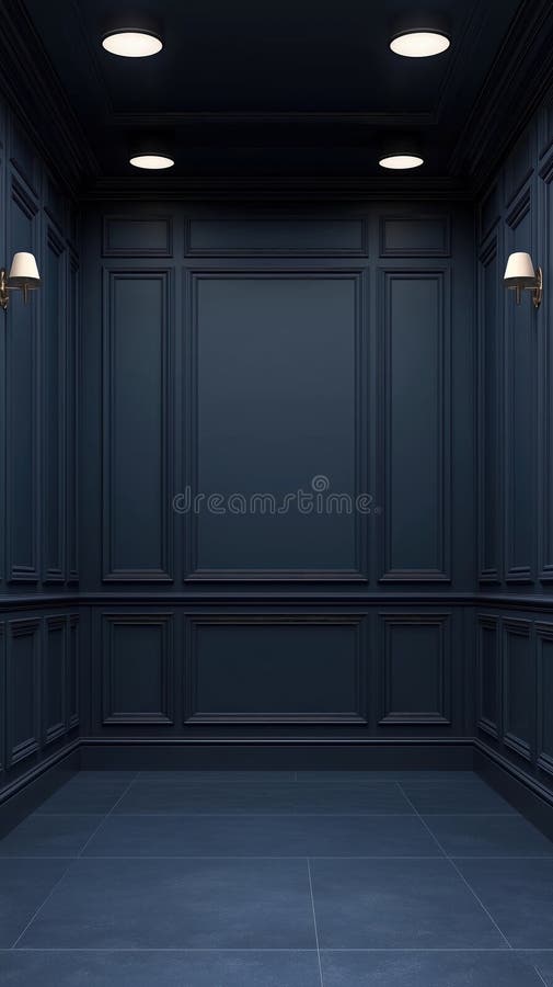 Modern Luxury Dark Room Abstract Blue Gradient Elegant Lighting Stock ...