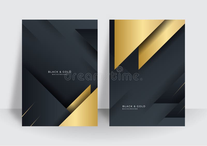 Modern Luxury Gold Black Cover Design Background Stock Illustration ...