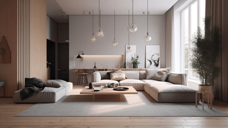 Modern Luxury Home Interor, Minimalistic Design. AI Generated Stock ...