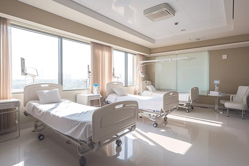A Modern Luxury Hospital Room, Interior of Modern Hospital Room ...