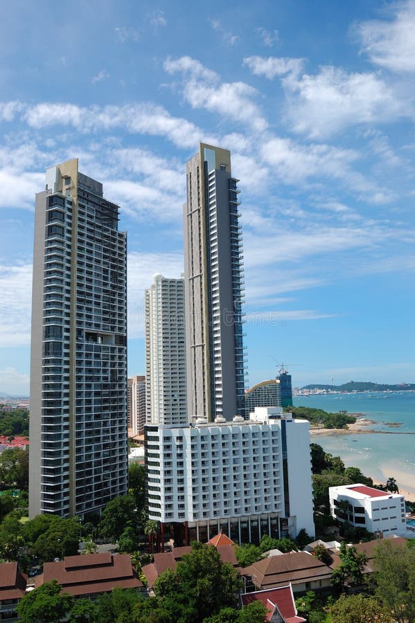 Modern Luxury Hotels at Seashore Stock Photo - Image of luxury, modern ...