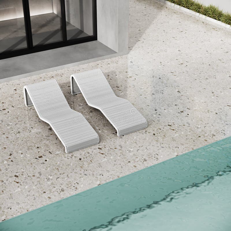 Modern Luxury House with a Swimming Pool, 3d Rendering Stock ...