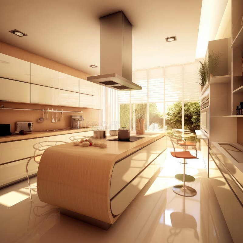 Modern Luxury Interior Design Kitchen Room,Kitchen in Newly Constructed ...