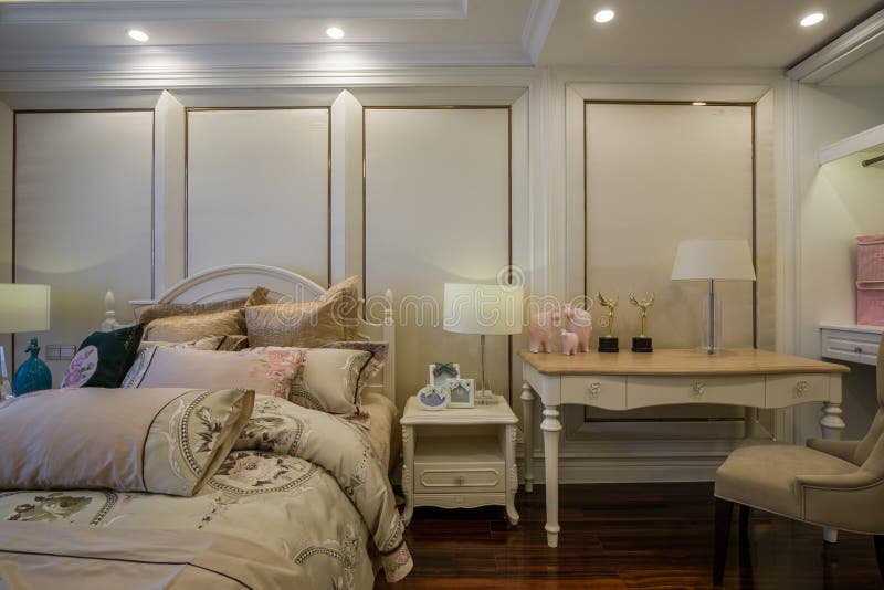 Modern Luxury Interior Home Design Bedroom Villa Stock Image - Image of ...