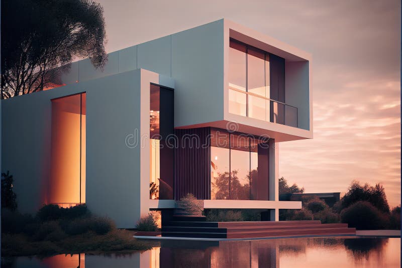 Modern luxury building. stock illustration. Illustration of luxury ...