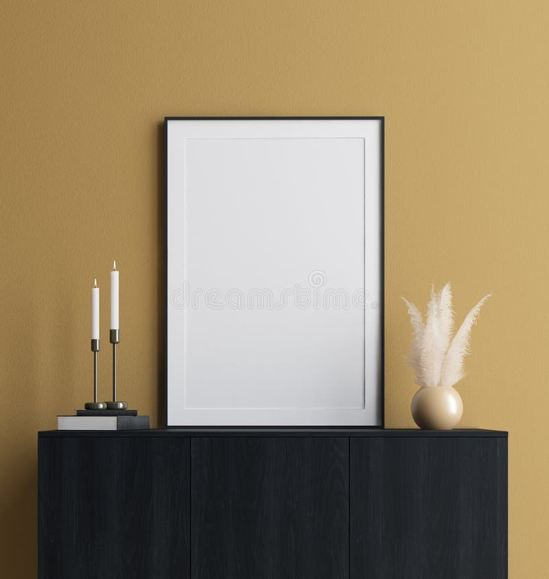 Modern Luxury Dark Red Bedroom Interior, Poster, Wall Mock Up Stock ...