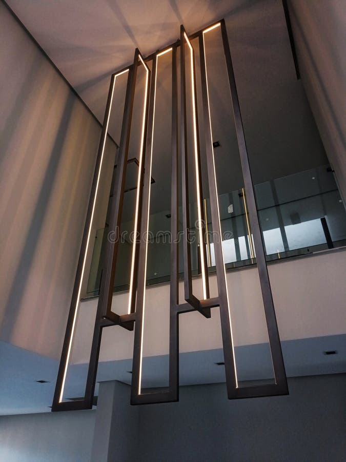 Modern Luxury Pendant Made of Steel and Led Lighting Stock Photo ...