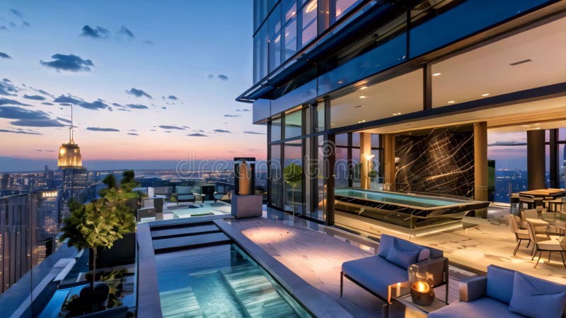 A Modern, Luxury Penthouse with a Private Elevator Overlooking the City ...