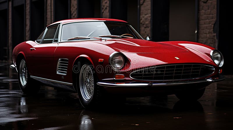 Modern Luxury Red Color Super Car on Black Background Stock ...