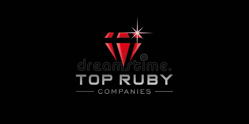 Modern and Luxury Ruby Logo Design Stock Vector - Illustration of ...