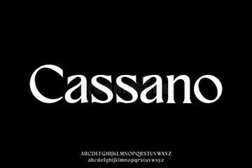 Modern Luxury Sharp Serif Alphabet Display Font Vector. Elegant Serif ...