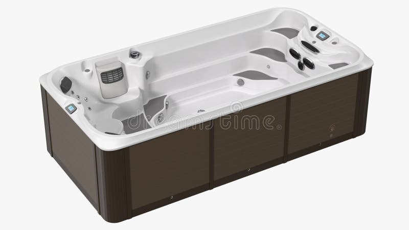 Modern Luxury Spa Hot Tub with Controls Stock Image - Image of home ...