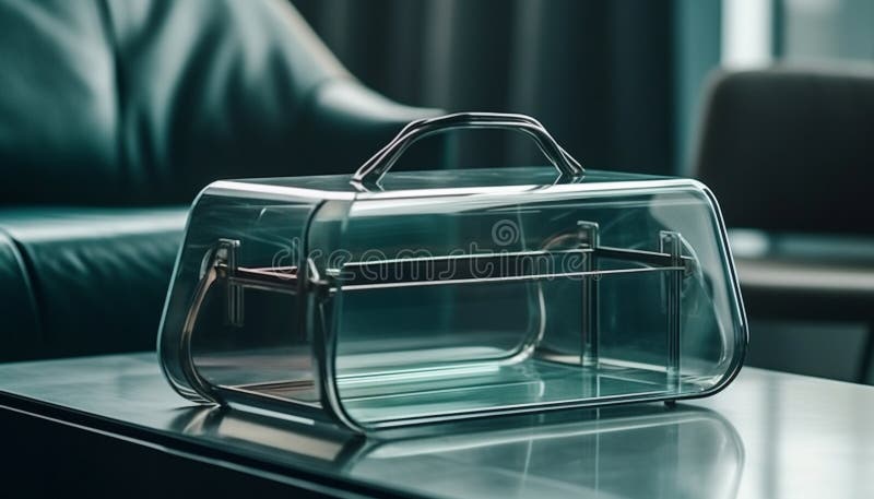 Modern Luxury Table with Shiny Chrome Handle and Steel Design Generated ...