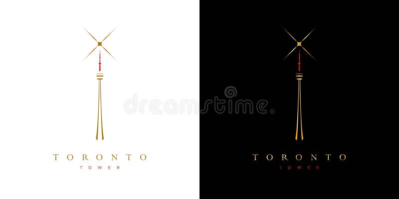 Modern and Luxury Toronto City Tower Logo Design Stock Vector ...