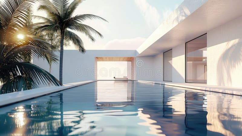 Modern Luxury Villa Featuring Seamless Pool Transition. Luxury Villa ...