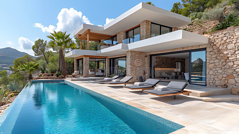 Modern Luxury Villa with Infinity Pool, Hillside Location, and Stunning ...