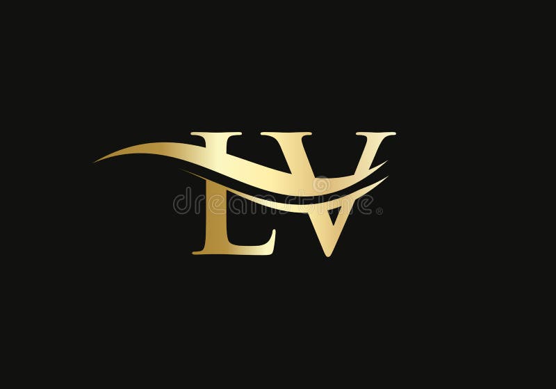 Modern LV Logotype for Luxury Branding. Initial LV Letter Business Logo ...