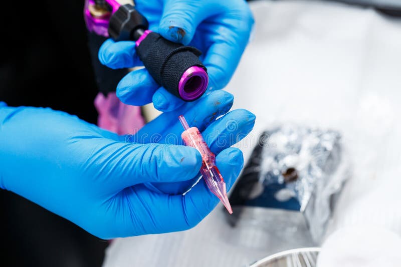 Modern Machine for Applying Permanent Tattoo in a Beauty Salon for ...